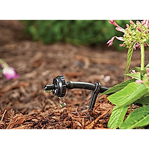 (100-PACK) 1GPH Single Outlet PC Button Drip Emitter with Barbed Inlet - for Use with Hydroponics/Irrigation Tubing - Insert Into Main line (1/2", 3/4", 1") or 1/4" Distribution Tube