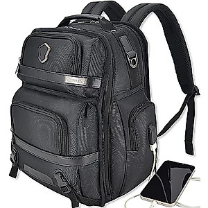 Welkinland Business backpack, Executive backpack, Tech backpack, Commuter backpack men, Professional mens leather business backpack,15 inch backpack for women,Laptop backpack for men,Tech backpack men