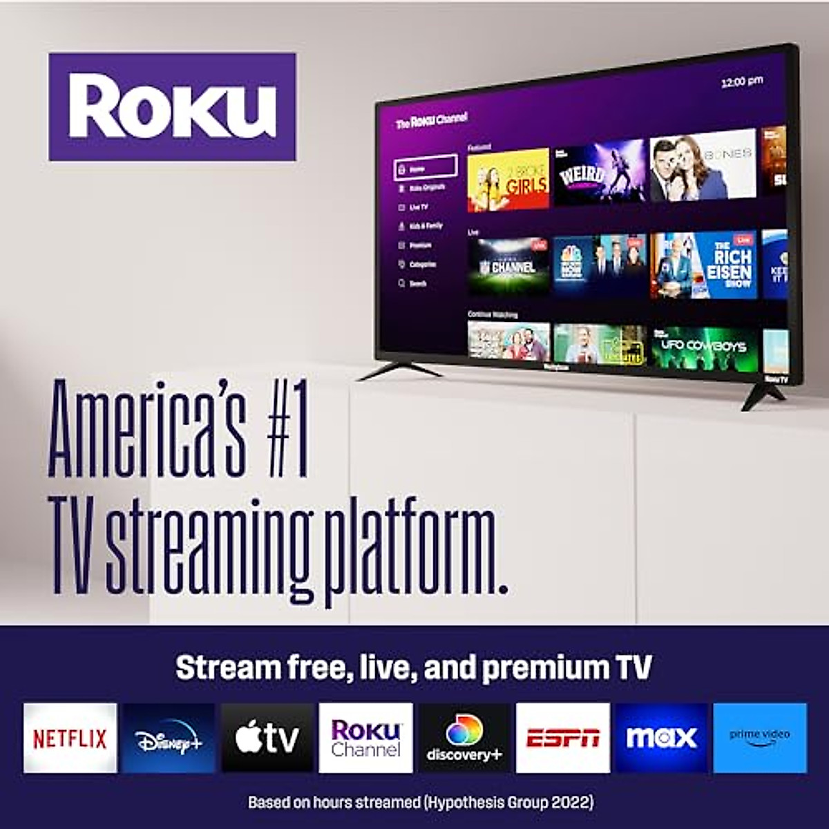 Westinghouse 32" HD Smart Roku TV, 720p High Definition Smart TV with Wi-Fi Connectivity and Mobile App, Flat Screen TV Compatible with Apple Home Kit, Alexa and Google Assistant, 2023 Model