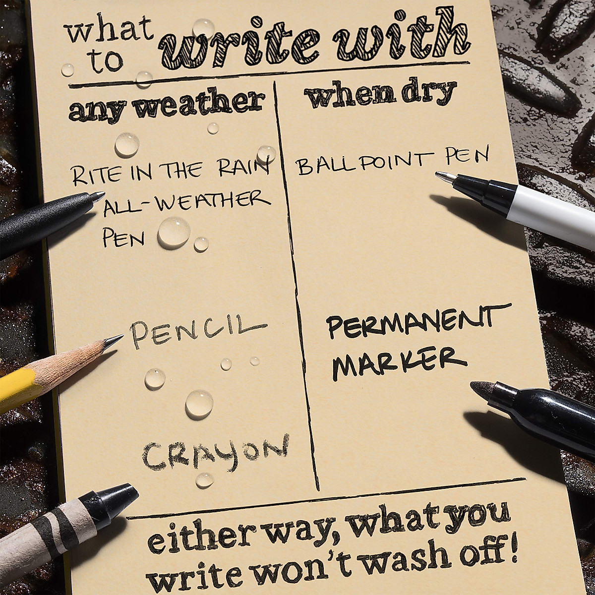 Rite in the Rain 2024 Dated Weekly Loose Leaf Calendar Set, 5” x 7”, Tan Sheets, 365 Days (No. PL2024W)