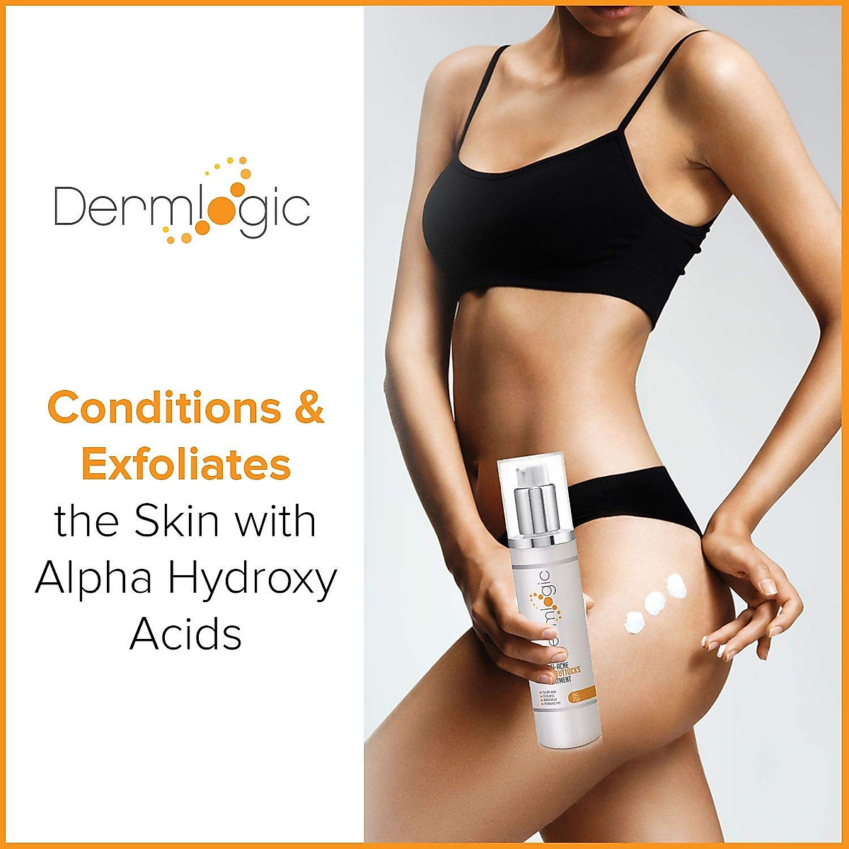 Anti-Acne Thigh & Buttocks Treatment - Clears Away Acne, Pimples, and Ingrown Hairs for the Buttocks and Thigh Area. Prevents Future Breakouts. 6.09 oz