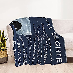 Gifts for Daughter, to My Daughter Blanket, Graduation Gifts for Her, Daughter Gifts from Dad, Soft Fleece Throw Blanket Birthday Graduation for Daughter from Dad for Couch Bed 60"X80"