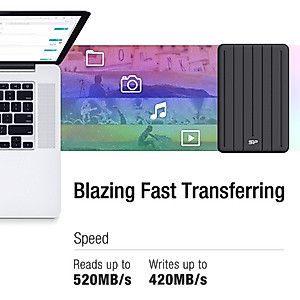 Silicon Power 2TB Rugged Portable External SSD USB 3.2 Gen 2 (USB3.2) with USB-C to USB-C/USB-A Cables, Ideal for PC, Mac, Xbox and PS4, PS5 Bolt B75 Pro