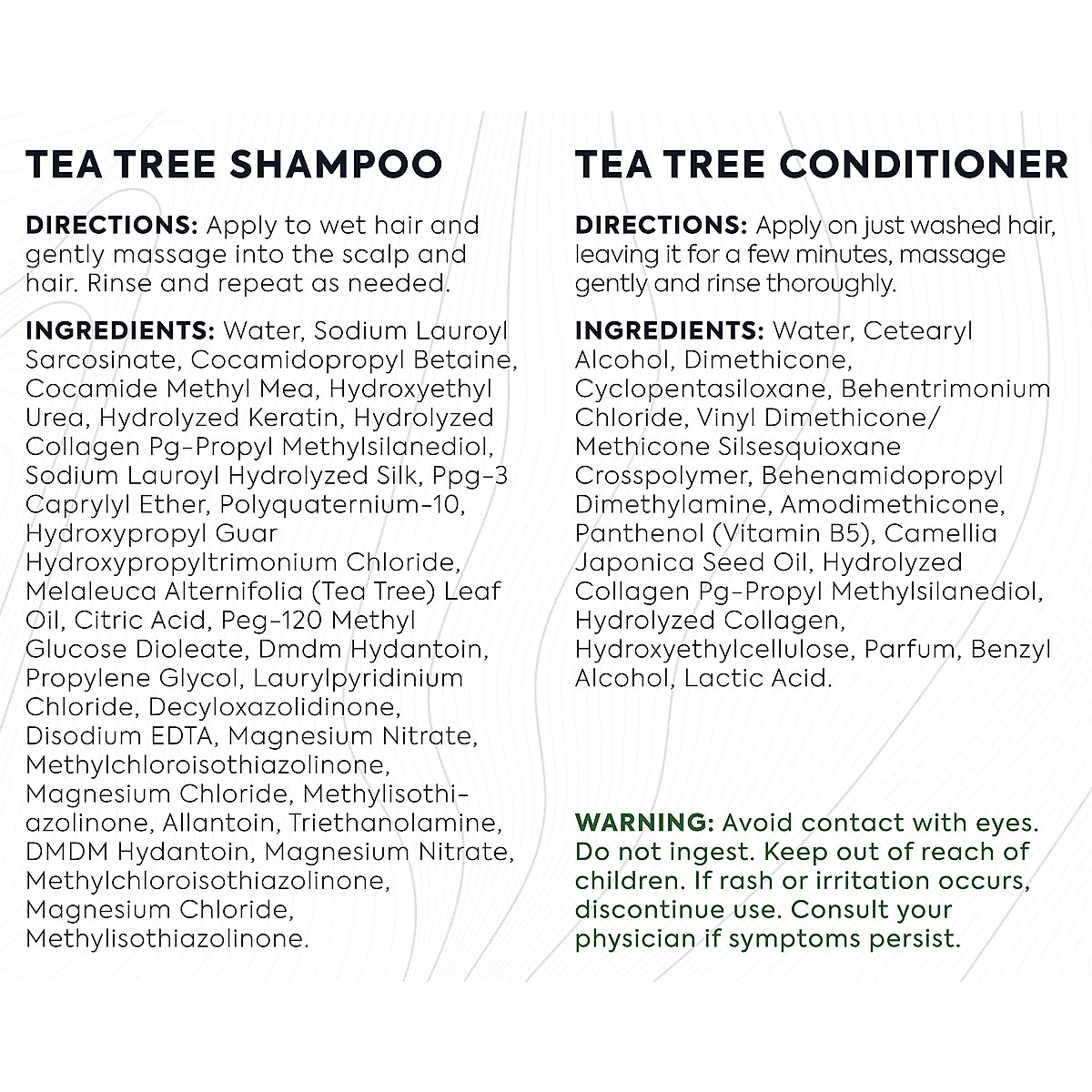 Tea Tree Oil Shampoo and Conditioner Set - Anti Dandruff Treatment for Itchy, Dry Scalps - Ideal for Women and Men with Oily Hair and Scalp Buildup - Sulfate and Paraben Free