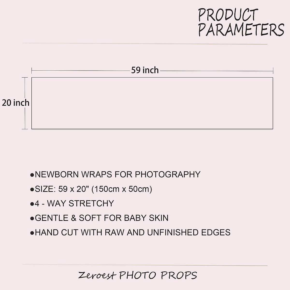 Zeroest Newborn Photography Stretch Wrap Boy Girl Baby Wraps Photography Props Baby Photo Prop Stretch Blanket for Baby (Beige)