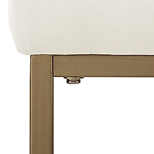 Crosley Furniture Harlowe Bar Stool, Set of 2, Creme and Gold