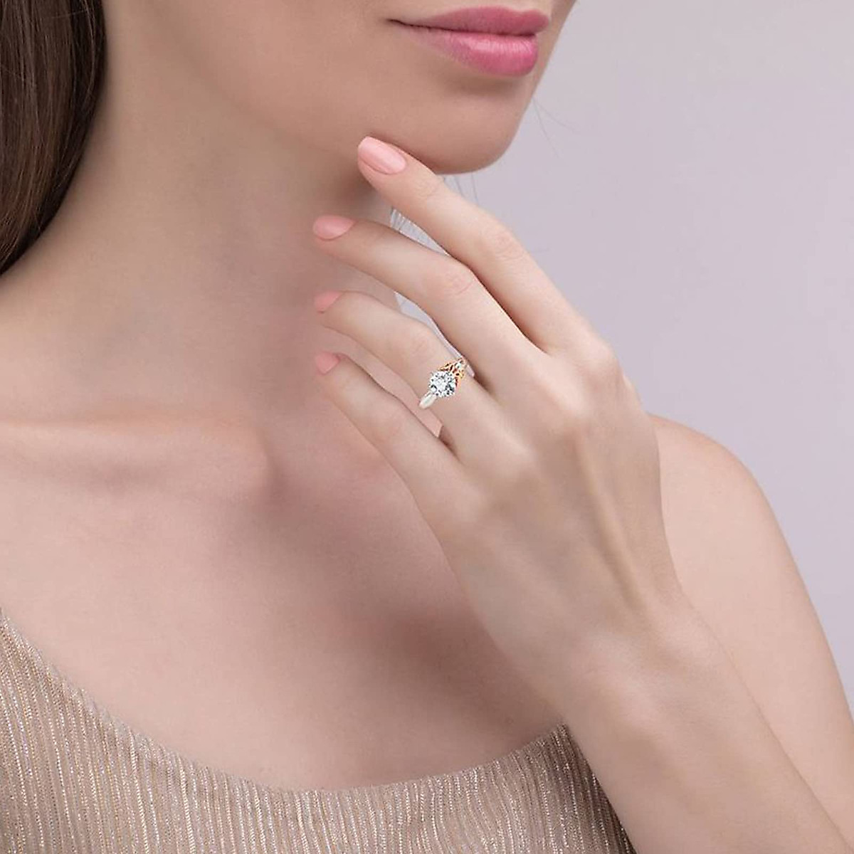 Jeulia Hug Me Adorable Hamster Snail Round Cut Sterling Silver Ring Fashion Anniversary Engagement Wedding Christmas Birthday for Boyfriend With Gift Jewelry Box (Clever Dinosaur, 8.5)