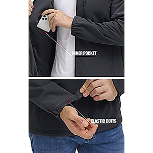 MAGCOMSEN Hiking Jacket Men Lightweight Winter Jackets for Men Waterproof Soft Shell Mens Jacket Hunting Jacket for Men Work Jacket