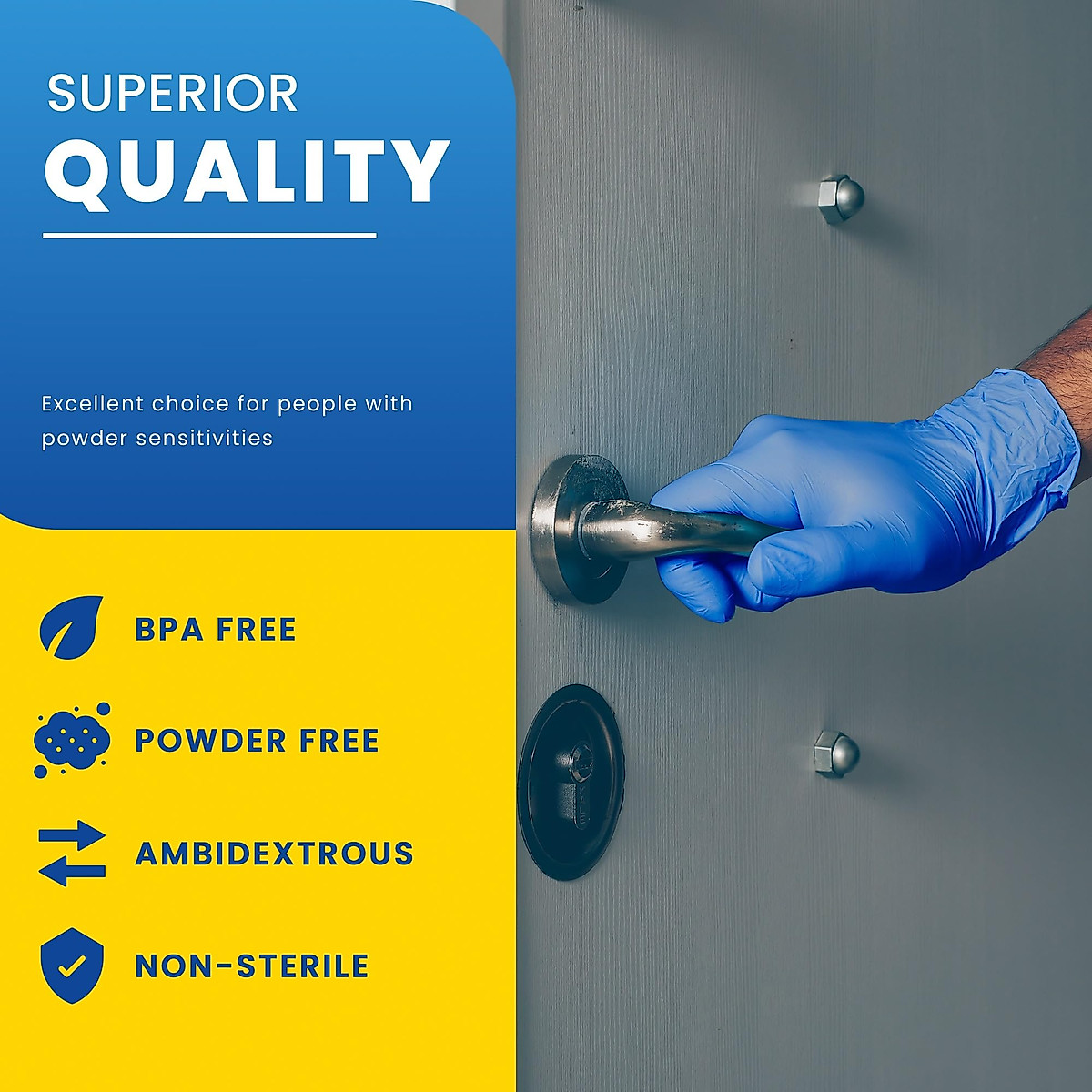 Nitrile Disposable Gloves | Food Prep Kitchen Cooking and Cleaning Gloves Disposable Latex Free, and Powder Free Size Medium, Pack of 100