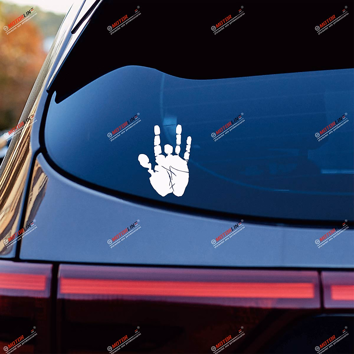 2X White 4'' Jerry Garcia Hand Decal Sticker Car Laptop Window Vinyl
