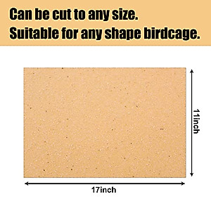 FIZMU Bird Cage Liner for Bird Cage in Sea Sand,Gravel Paper for Bird Cage 11 x 17 inch, Bird Cage Paper Liners Cage Liner,Birdcage Paper for Hard Beak Cleaning, Safe and Easy to Digest