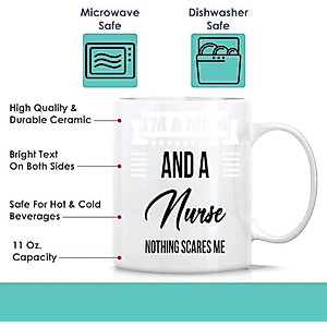 Answer: Adorable Nurse Mom Gifts - Womens Sweat Quote - Birthday Present for Daughter - 11 Oz White Ceramic Coffee Mug