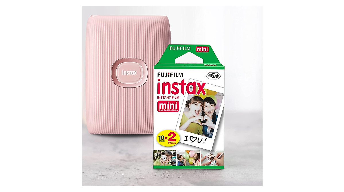 Fujifilm Instax Mini Link Printer - Dusky Pink Bundle