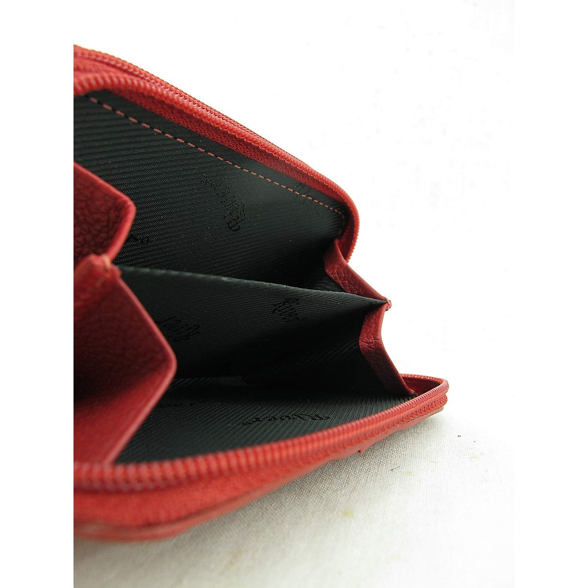 Pelgio Genuine Crocodile Skin Leather Zip Around Key Holders Wallet Coins Purse (Black) (Black)