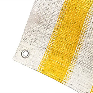 GOLINPEILO Balcony Screen HDPE 29.5"x157.4" Yellow and White