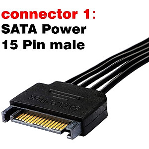 TeamProfitcom SATA Power Extension Cable, 15 Pin SATA Male to Female Extender Power Cable Adapter for Hard Drive Disk HDD, SSD (2 Pack) 24 Inches