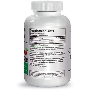 Bronson Tart Cherry Extract + Celery Seed Capsules - Powerful Uric Acid Cleanse, Joint Mobility Support & Muscle Recovery Supplement - Non GMO Formula, 120 Vegetarian Capsules