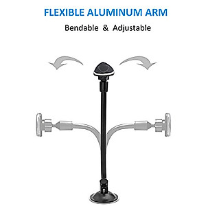 EXSHOW Car Phone Holder, Magnetic Windscreen Car Mount, Flexible Long Arm Windshield Suction Phone Cradle with Dashboard Base for iPhone xr xs x 8 Plus Huawei Mate 10 9 Honor Samsung S10 S9+ Note etc