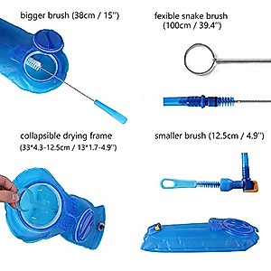 Unigear Hydration Water Bladder Reservoir BPA Free and Taste Free for Backpacking, Biking, Hiking and Camping (Blue, 2L)