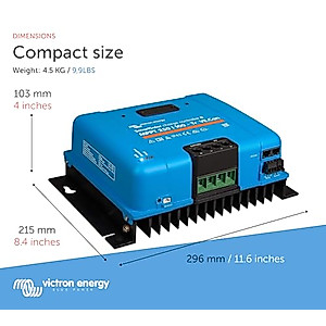 Victron Energy SmartSolar MPPT TR VE.Can 250V 100 amp 12/24/36/48-Volt Solar Charge Controller (Bluetooth)