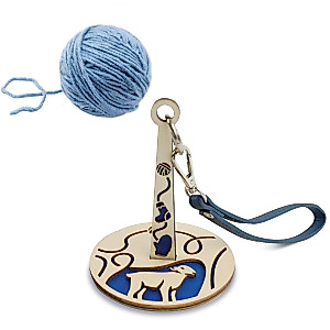 Yarn Holder,Portable Wrist Yarn Holder,Yarn Holder for Crocheting,Yarn Organizer with Wrist Strap,Yarn Holder Stand,Prevents Tangling for Effortless Crocheting and Knitting On-The-Go (Blue)