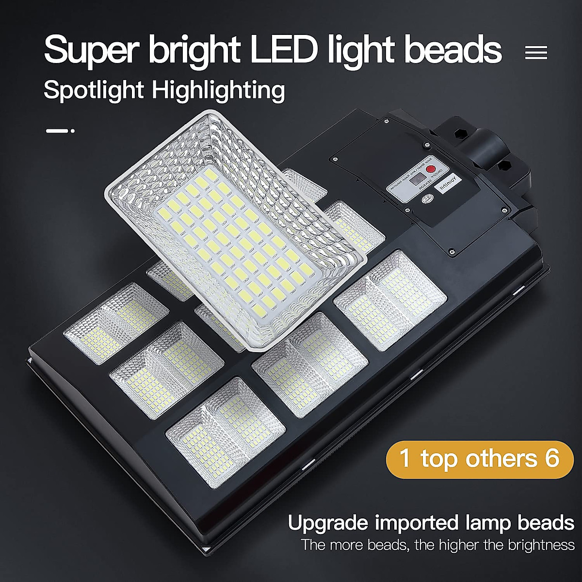 3000W Solar Street Lights Outdoor Waterproof,300000 lumens, Dusk to Dawn Solar with Motion Sensor and Remote Control, LED Flood Light, Suitable for courtyards, Gardens, Streets, Basketball Courts