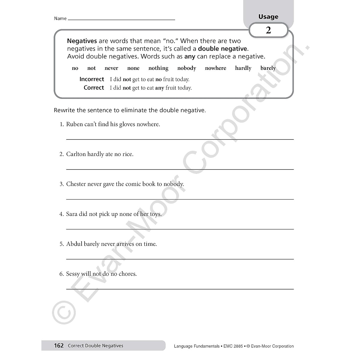 Evan-Moor Language Fundamentals, Grade 5