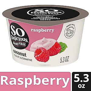 So Delicious Dairy Free Coconut Milk Yogurt Alternative, Raspberry, Vegan, Non-GMO Project Verified, 5.3 oz.