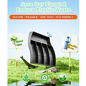 EUHOME Silicone Silverware Drawer Organizer Tray