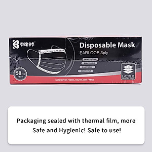 Bigox Face Mask Black 50Pcs