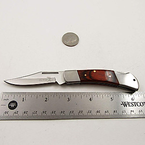 Wood Handle Basic Lockback Folding Knife Knife