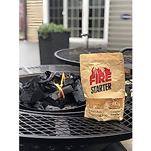 GTS Fire Starter for Charcoal and Firewood, Super Fast Lighting, Perfect for BBQ, Campfire and Fireplace, All Natural, Long 8-10min Burn, Waterproof and Sealed Pack, 25 pcs