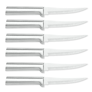 RADA Cutlery Super Parer Paring Knife – Stainless Steel Blade With Silver Aluminum Handle, 8-3/8 Inches, 6 Pack