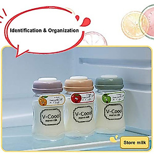 400pcs Bottle Labels Waterproof Name and Date Label for Daycare or Kitchen, Self-Laminating and Removable Labels Sticker for Bottle, Jar, Sippy, Cup and Breastmilk Storage Bags