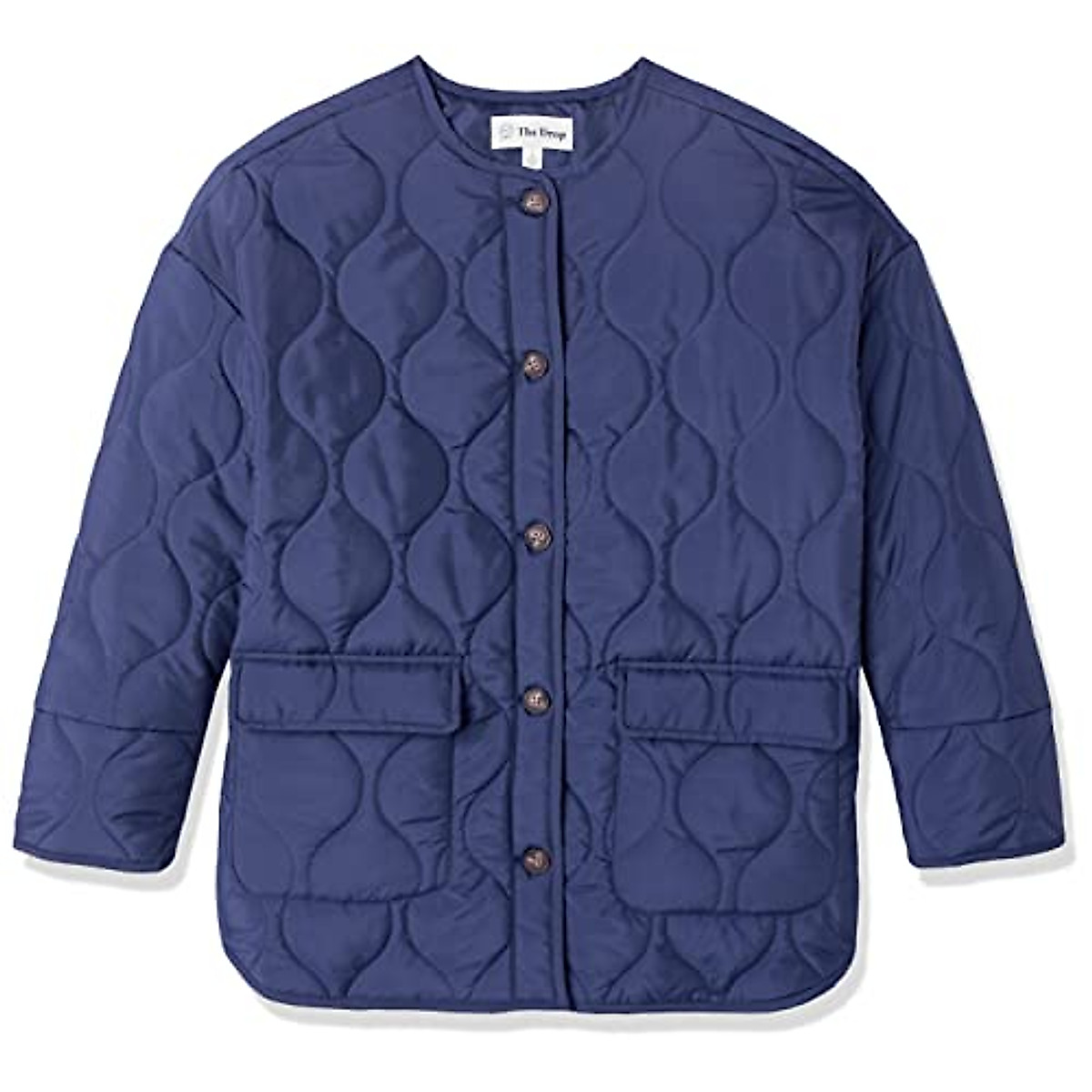 The Drop Women's James Quilted Loose Jacket, Navy, M