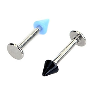 Oasis Plus 100PCS 16g 316L Surgical Steel Monroe Labret Ring Lip Chin Stud Tragus Earring Bar Body Piercing Kit
