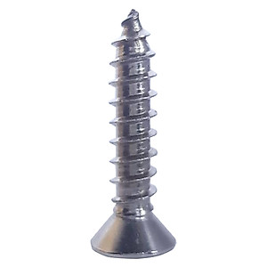 #4 x 3/4" Flat Head Sheet Metal Screws, Phillips Drive, Stainless Steel 18-8, Full Thread, Bright Finish, Self-Tapping, Quantity 100 by Fastenere