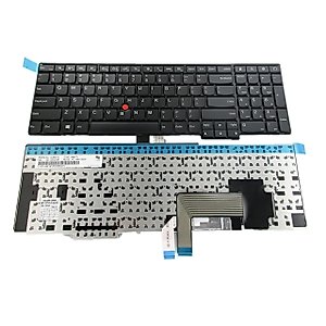 SUNMALL New Laptop Keyboard Replacement with (Frame and Pointer) Compatible with IBM Lenovo ThinkPad Edge E531 W540 W541 W550 W550S T540 T540P T550 Series Fit P/N 0C45254 04Y2465 no Backlit