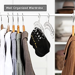 BEVIEVER Hat Rack for Baseball Caps, Stainless Steel Hat Organizer with 12 S Hooks, Hat Storage for Baseball Caps Set of 2, No Hats Included