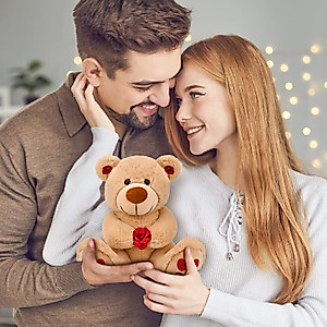 Valentines Day Gifts for Her Women Wife, 11 inch Teddy Bear Stuffed Animals for Kids Mom Girlfriend Fiancée, Christmas Birthday Anniversary Mothers Day Plush Bear Gifts from Boyfriend Husband