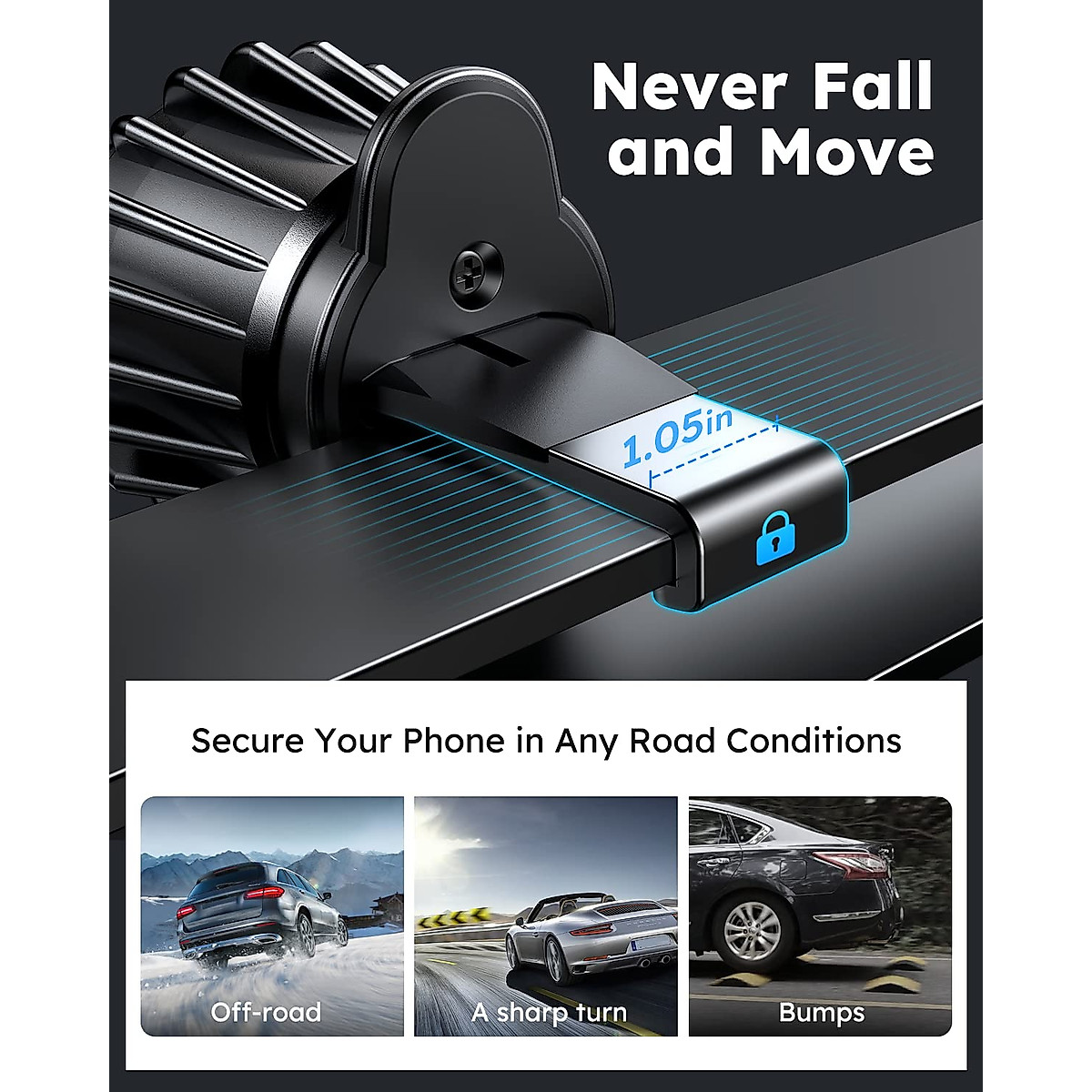 JOYROOM Wireless Car Charger Mount, Auto-Clamping 15W Max Qi Fast Charging Wireless Phone Charger for Car, Super Stable & Hands-Free Air Vent Car Phone Mount Charger for iPhone 15 14 13 12 11