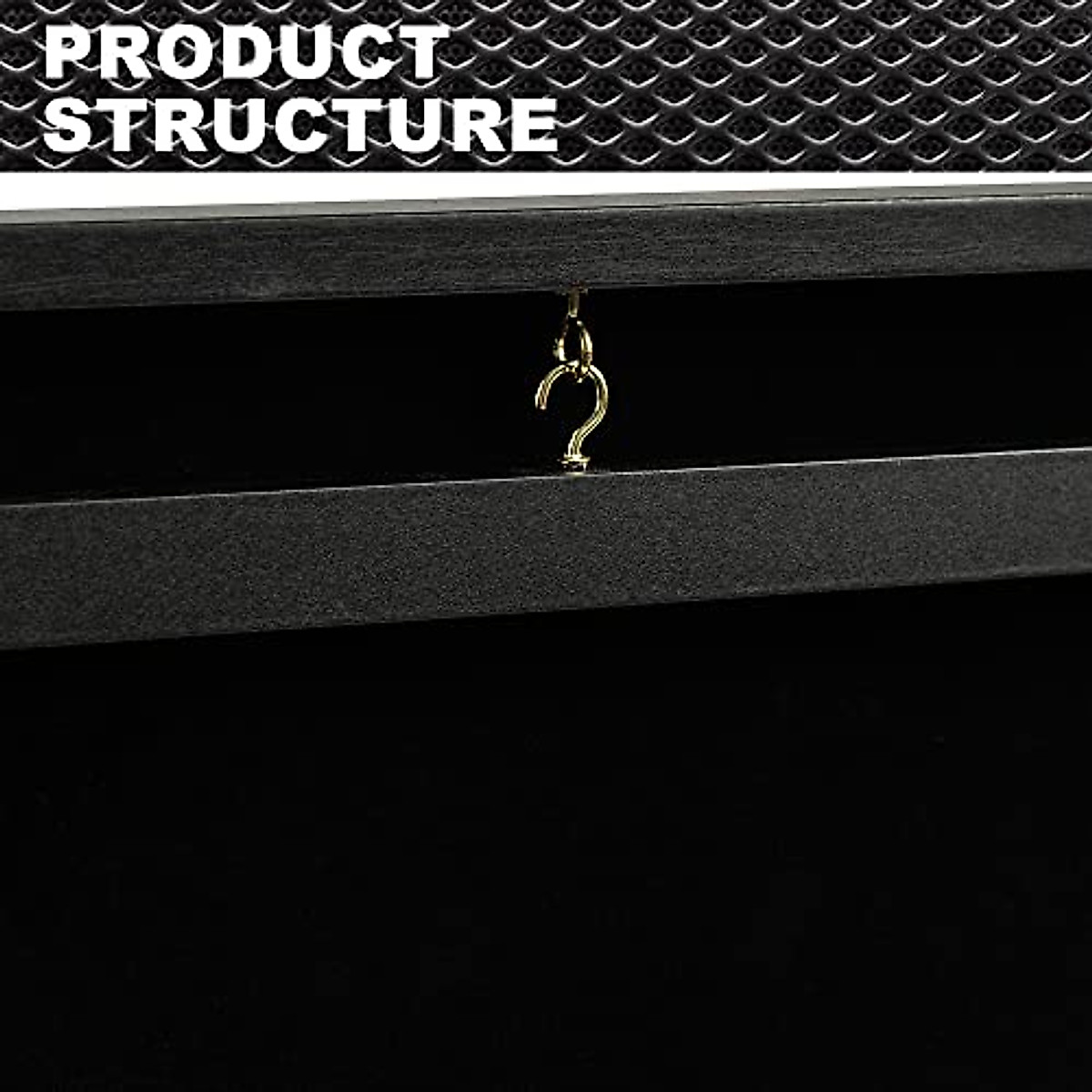 CNNELL Storage Box Wall Display Case Lockable Rack for Football Basketball Jersey 32 inches