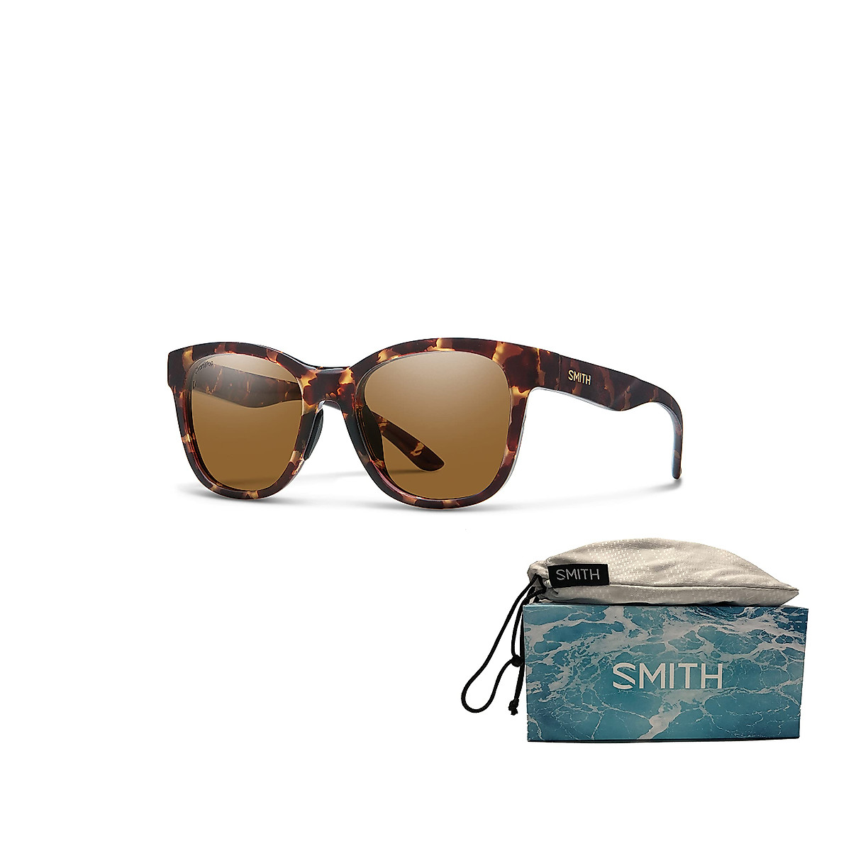 Designer iWear,CaperS 0RZUL5 53MM Dark Havana Brown Chromapop Polarized Brown Rectangle Sunglasses for Women + FREE Complimentary Eyewear Kit