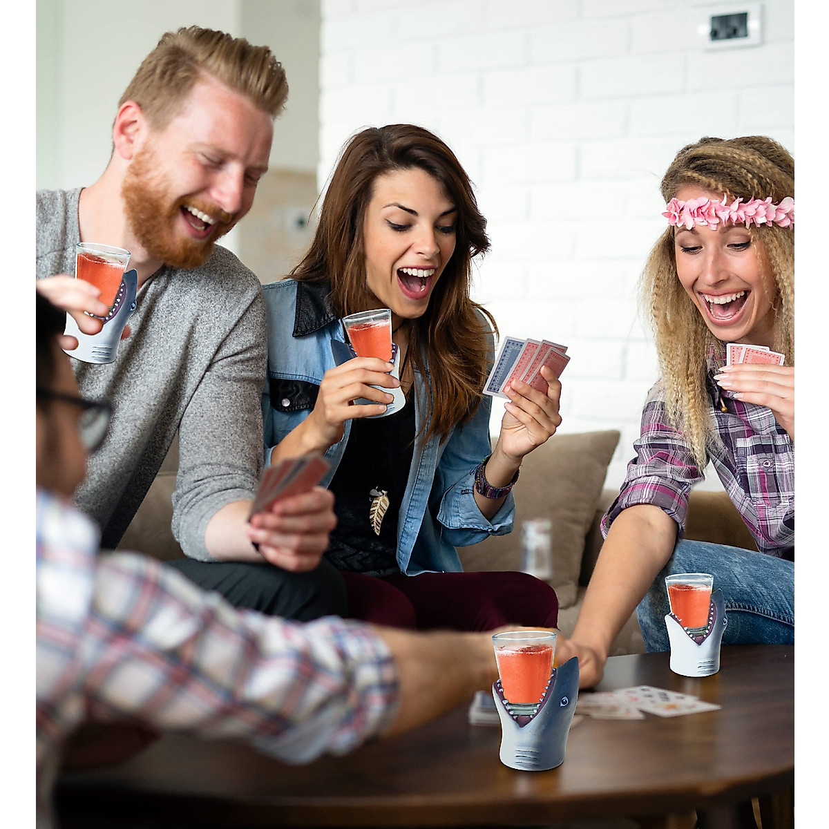 Puzzled Cool Shark Head Shot Glass - Novelty Glassware Home And Bar Liquer Accessory, Fun Ocean Life Shooter for Espresso And Alcohol Drinks - 4 Inches