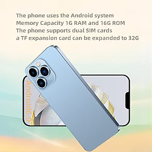ZSDDZZY 6.11in Screen，E88，Android Smartphone ，Dual SIM Card，1G RAM 16G ROM，Only Supports Dual SIM Card Frequency Band of 3GWCDMA ：850/2100MHZ，Unlocked Cell Phone(Black