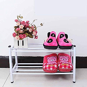 MFCHY Small Shoe Rack Flower Stand Simple Home Shoe Cabinet Iron Dormitory Balcony Bed Storage Rack Size (Size : 47cm hength)
