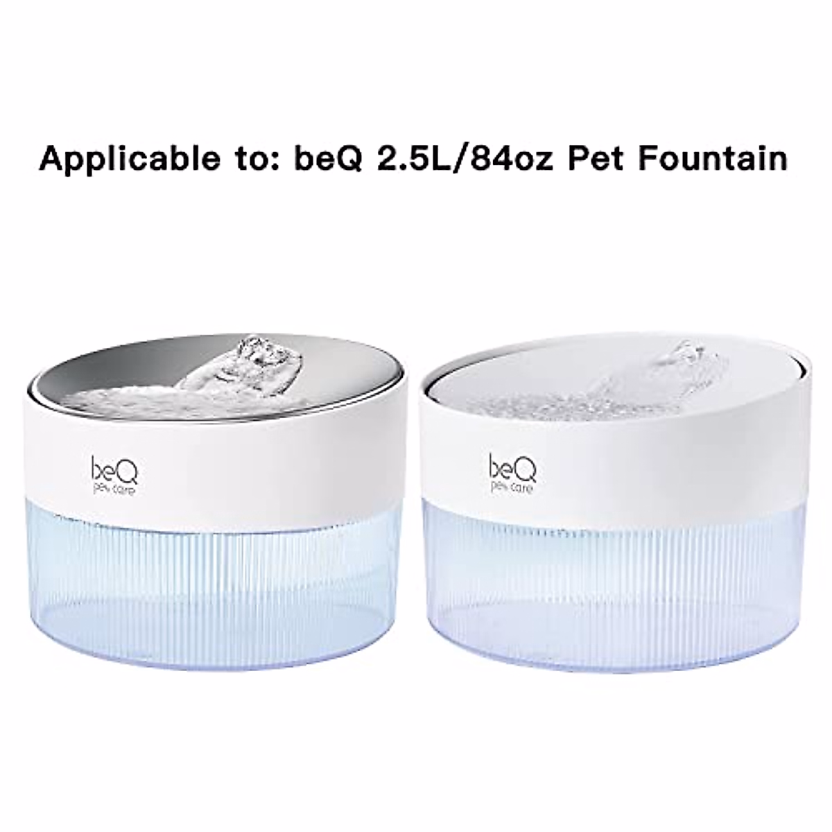 BEQ Replacement Filters 12 Pieces for BEQ 2.5L/84oz Indoor Ultra-Quiet Stainless Steel Cat Water Fountain Dog Water Dispenser Automatic Pet Fountain