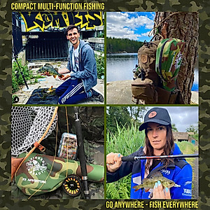 Rigged and Ready X5 MAX Powerful Travel Fishing Rod Super Compact, Multi-Functional Travel Rod. 1 Rod 9 Combinations. 2.70m (8.9’), 2.45m (8’), 2.25m (7.4’) Lengths. Compact 43cm 16.5’ Carry Case.