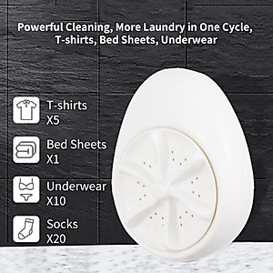 Mini Washing Machine,Machine Portable Turbo Washing Machine for Travelling,Business Trip,Camping,College Room.Deep cleaning of underwear, baby clothes and other small clothes.