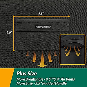 Patio Watcher Cooler Cart Cover Waterproof with Coating, Fits Most 80 Quart Rolling Cooler Cart Cover, Outdoor Beverage Cart Patio Ice Chest Protective Covers, Black，37"(L) x 18" (W) x 29"(H)